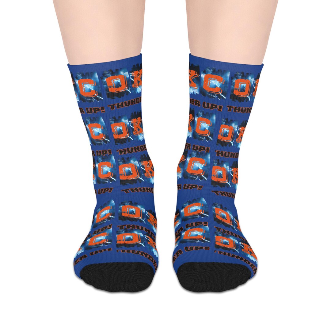 OKC Thunder Socks for Gifts for Thunder Fans Playoff Socks as Gift for ...