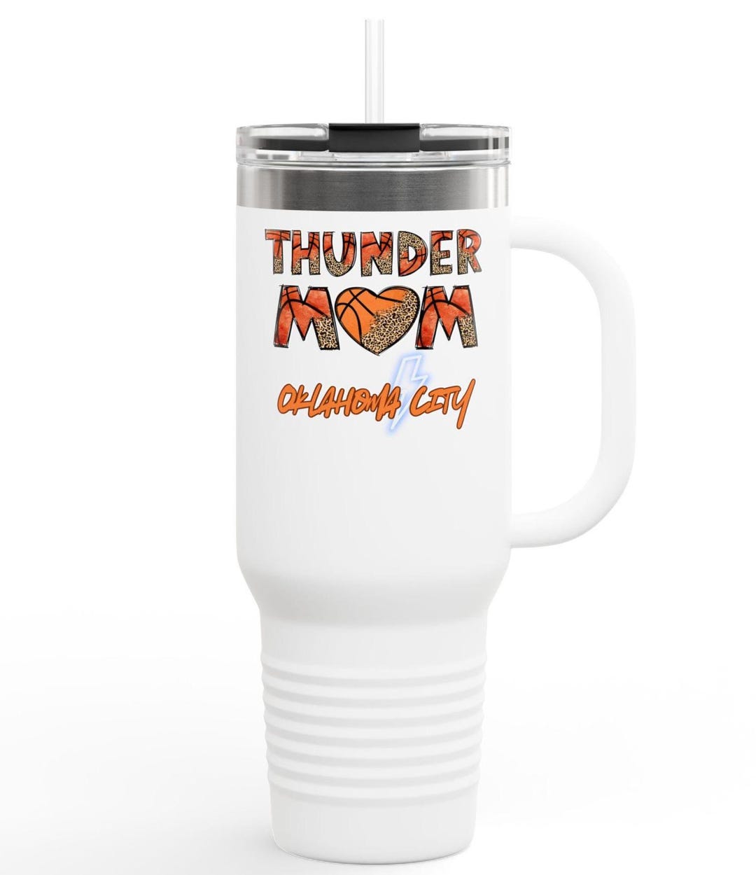 OKC Thunder Mom Tumbler 40oz Custom Gift for Basketball Mom Cup for NBA ...