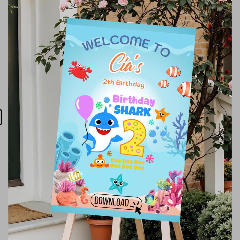 Welcome Shark Party - Etsy