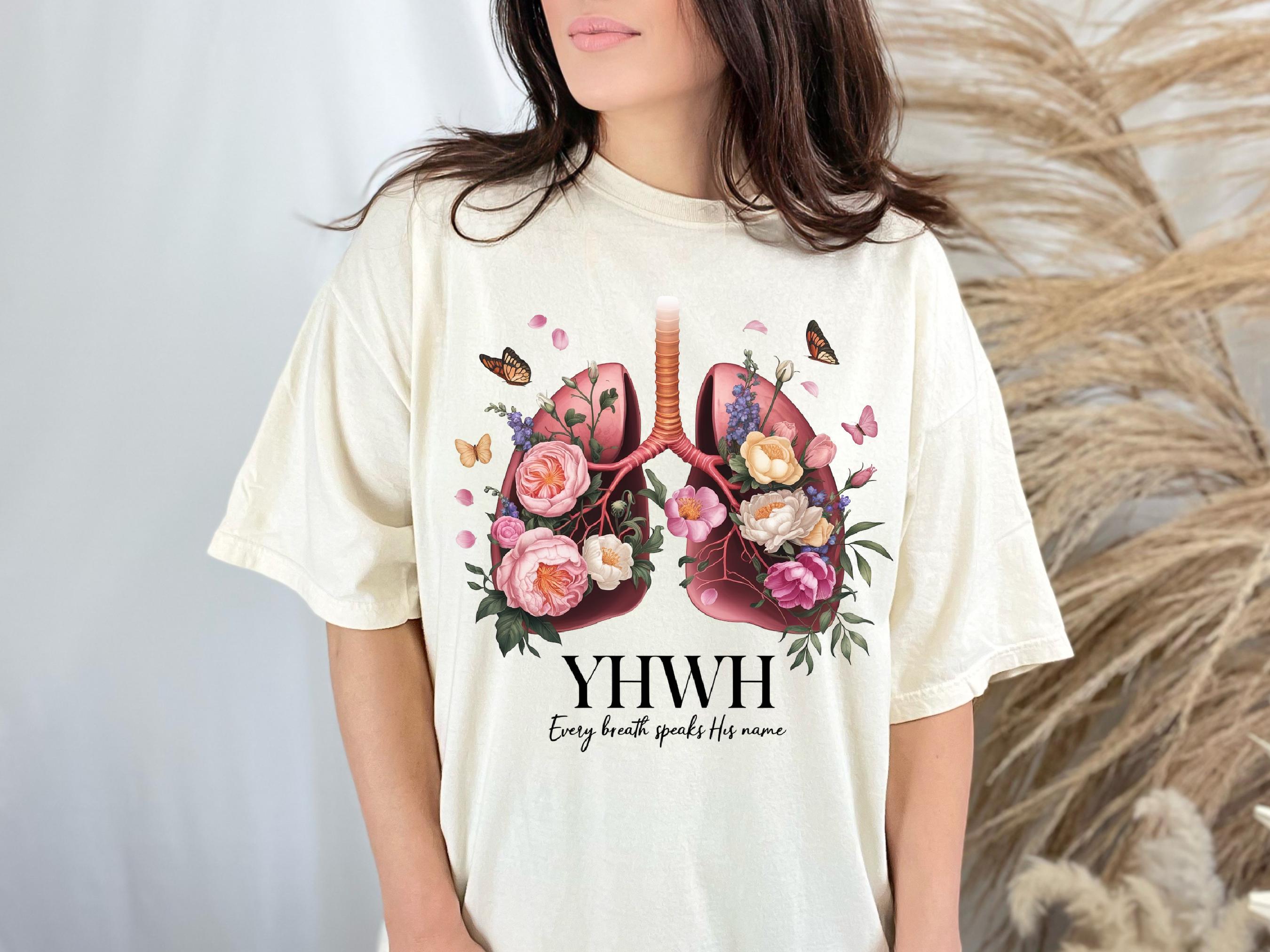 Floral Lungs PNG | Botanical Anatomy Sublimation Design | Lungs With ...