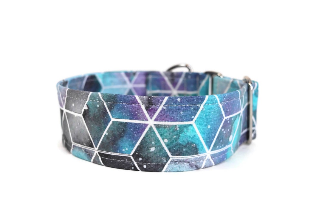Geometric Space Collar - Custom Dog Collar - Martingale - Pet ...