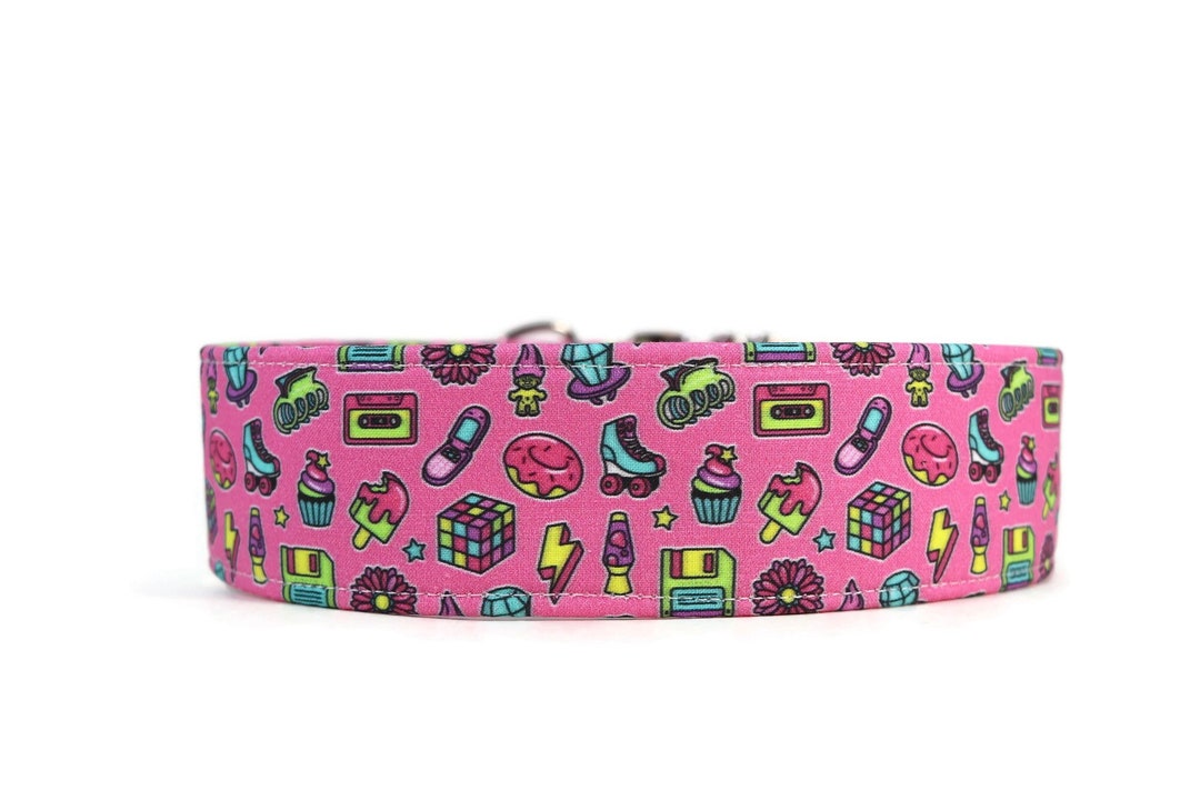 90s and 80s Love Dog Collar Pink -dog & Cat Collar - Custom ...