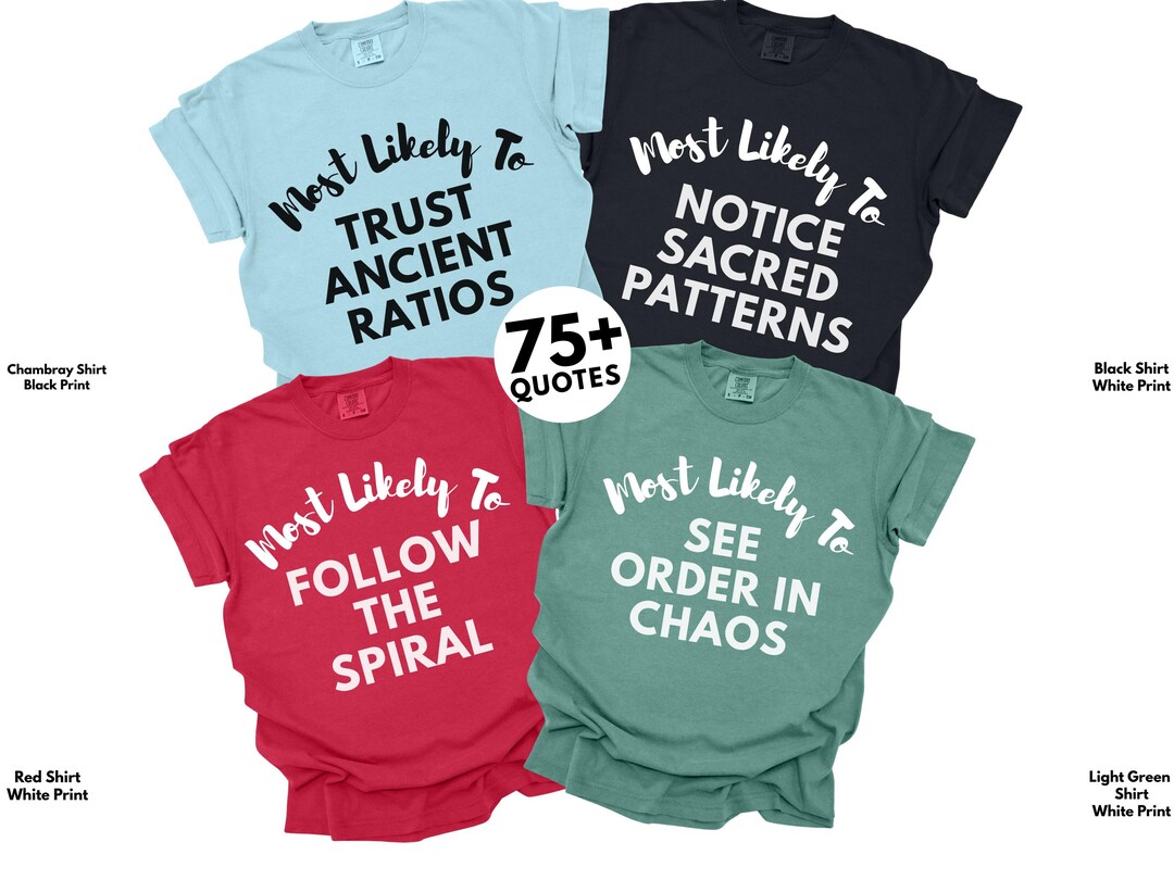 Sacred Geometry Shirt, Fibonacci Golden Ratio Tee, Spiritual Math ...