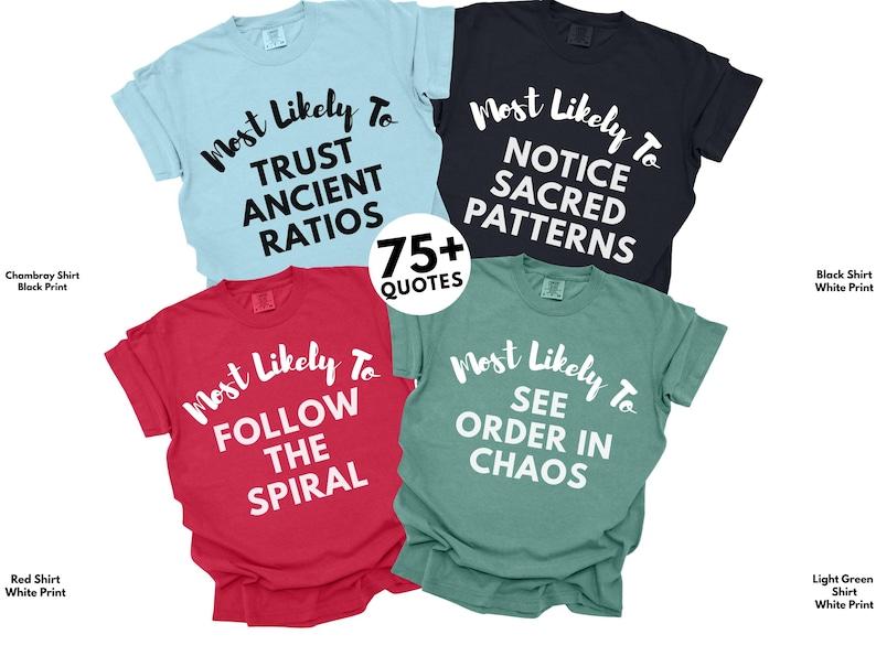 Sacred Geometry Shirt, Fibonacci Golden Ratio Tee, Spiritual Math ...