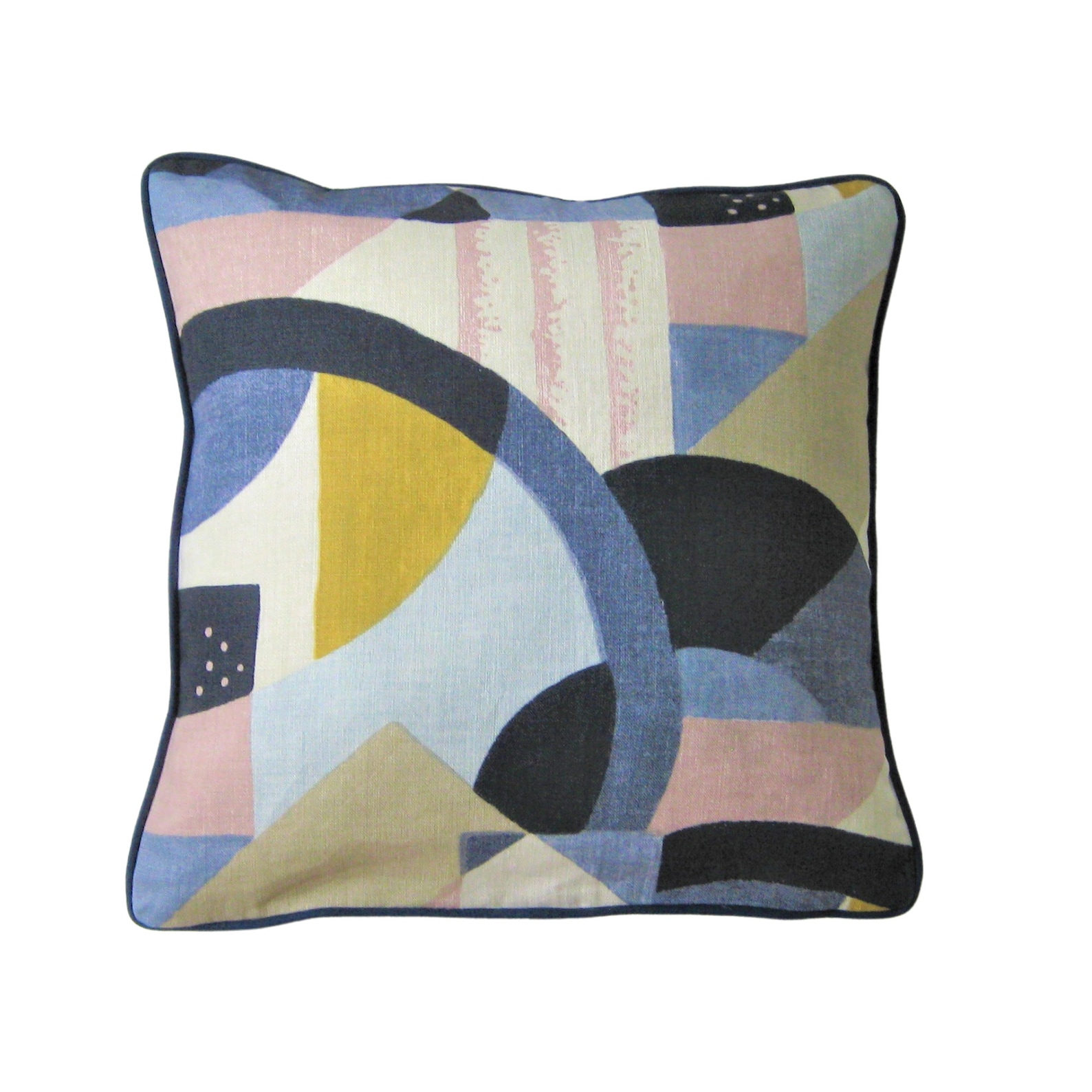 Cushion Cover Zoffany Abstract 1928 Blue Mustard and Pink - Etsy UK