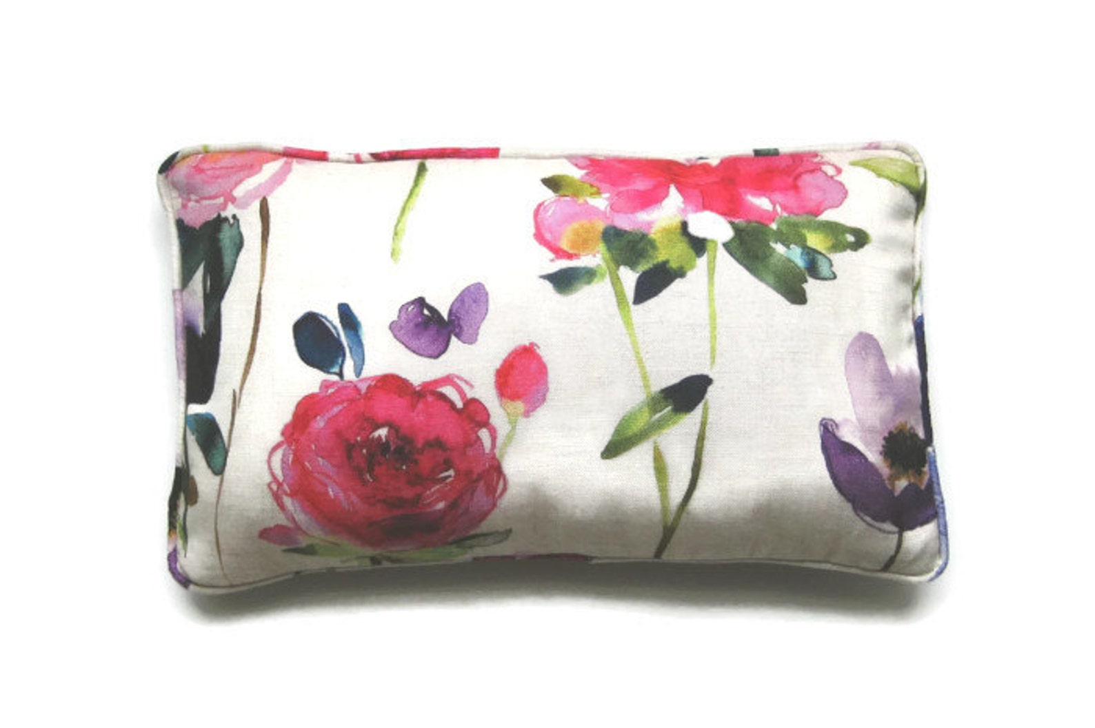 Bluebellgray red Rose Linen Cushion Cover Red - Etsy