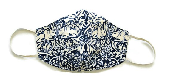 Face mask adult customisable three layer washable cotton | Etsy