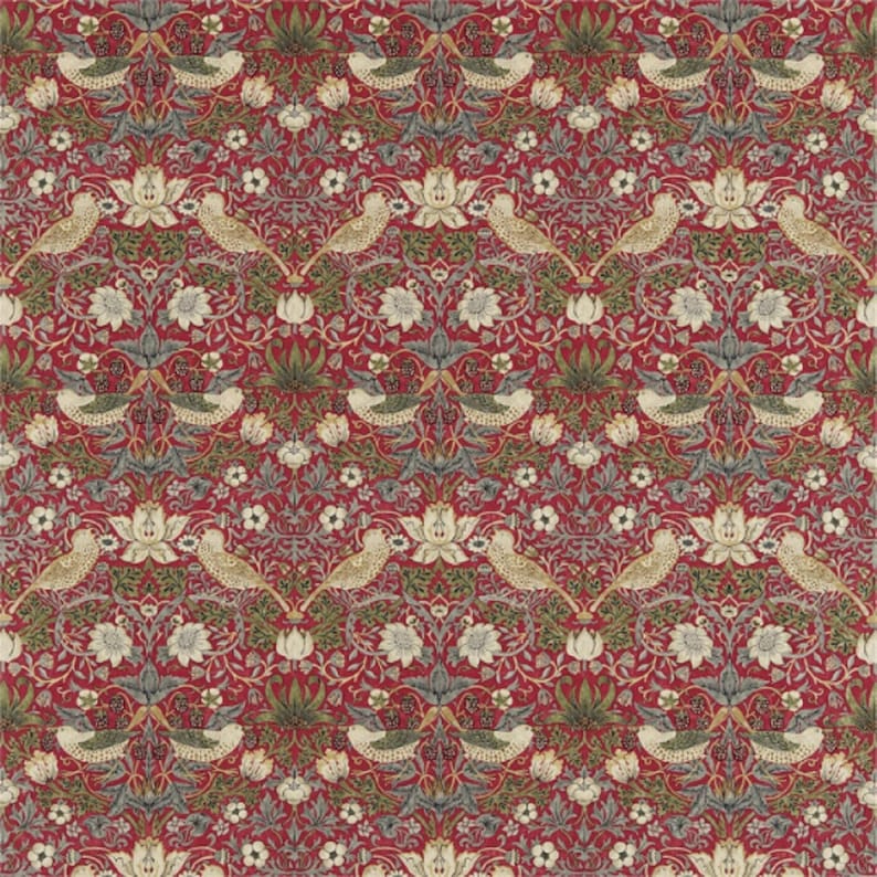 Draught Excluder, William Morris Strawberry Thief Door Stopper, Indigo ...