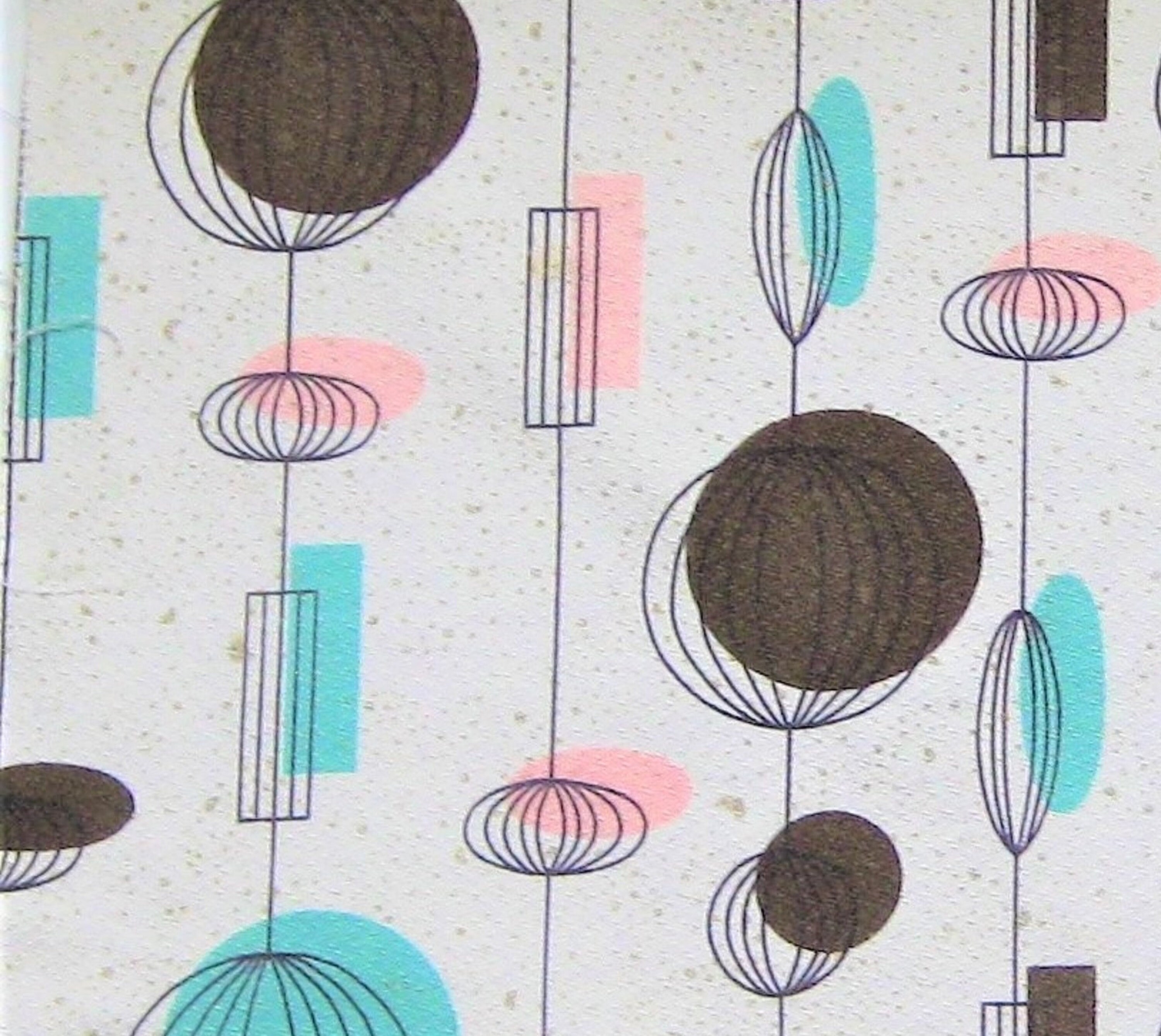 Mid Century Modern Vintage 50s Atomic Design Pink Mint - Etsy UK