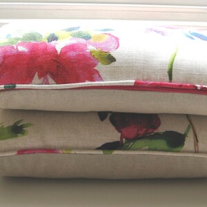 Bluebellgray "red Rose" Linen Cushion Cover, Red, Pink and Purple ...