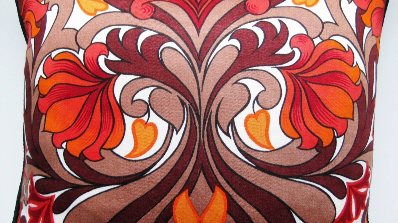 Mid 60s Vintage Psychedelic Design Hot Pink Orange Red - Etsy