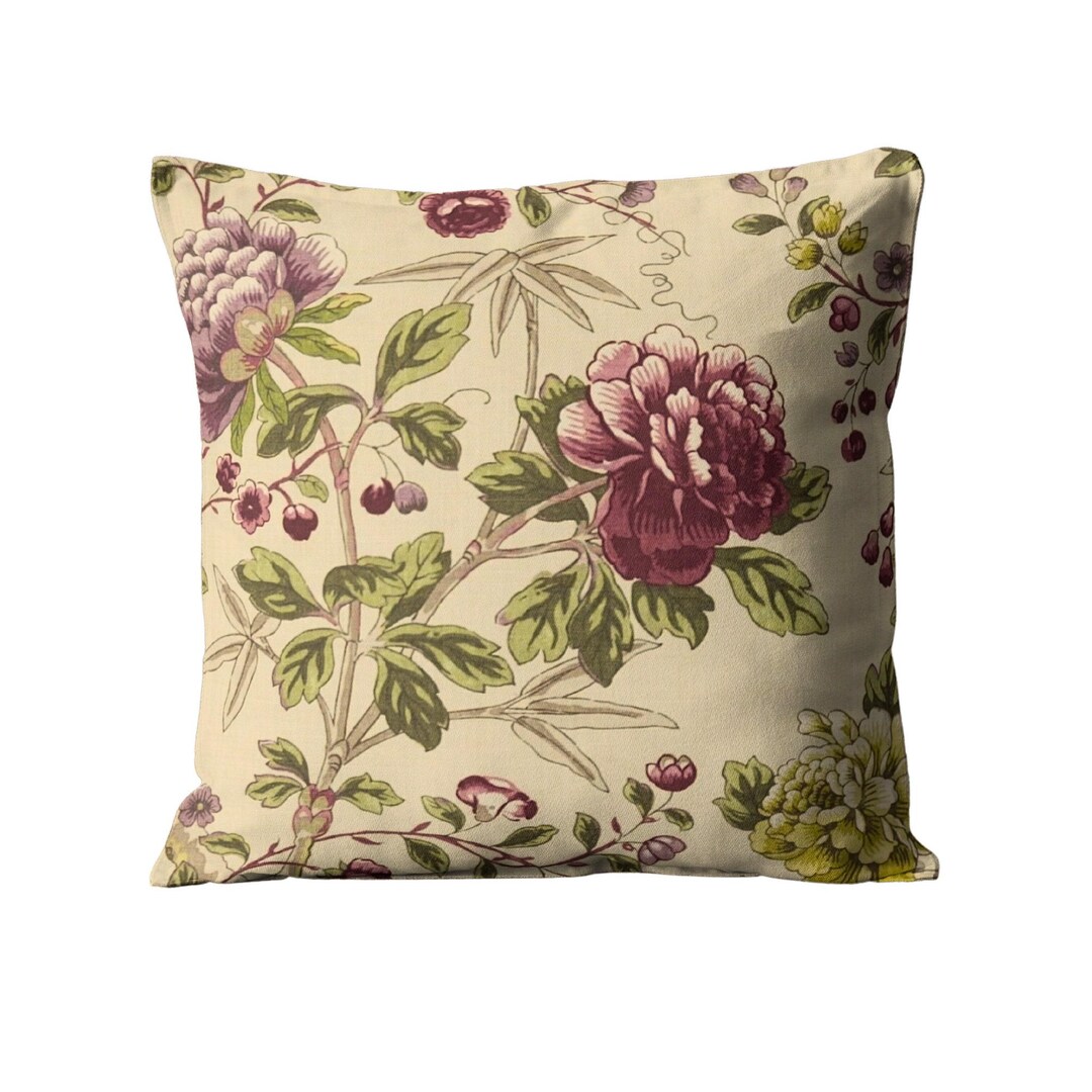 William Morris Tangley Linen Cushion Cover: Arts & Crafts Throw Pillow ...