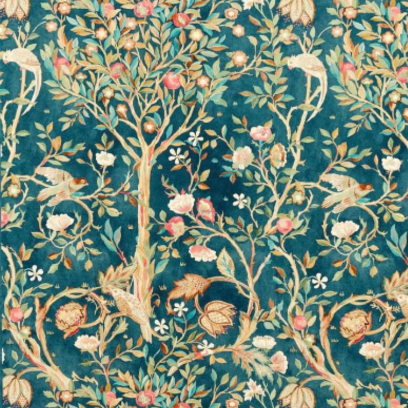 Draught Excluder, William Morris Melsetter, Teal Green Linen Door ...