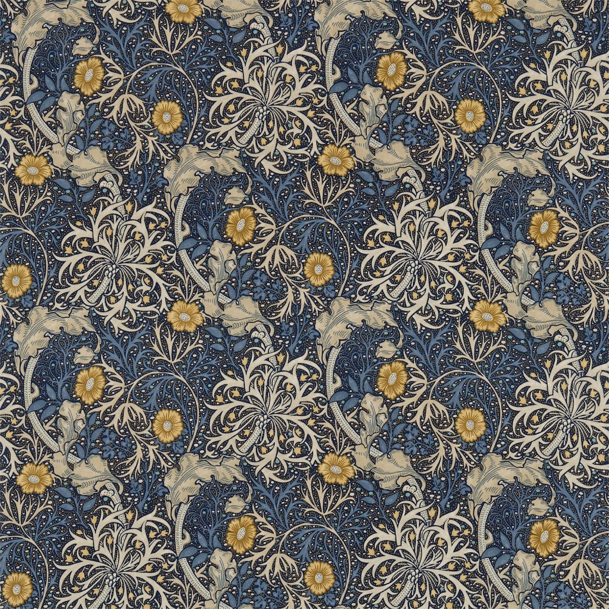 William Morris seaweed Arts and Crafts Dark - Etsy UK