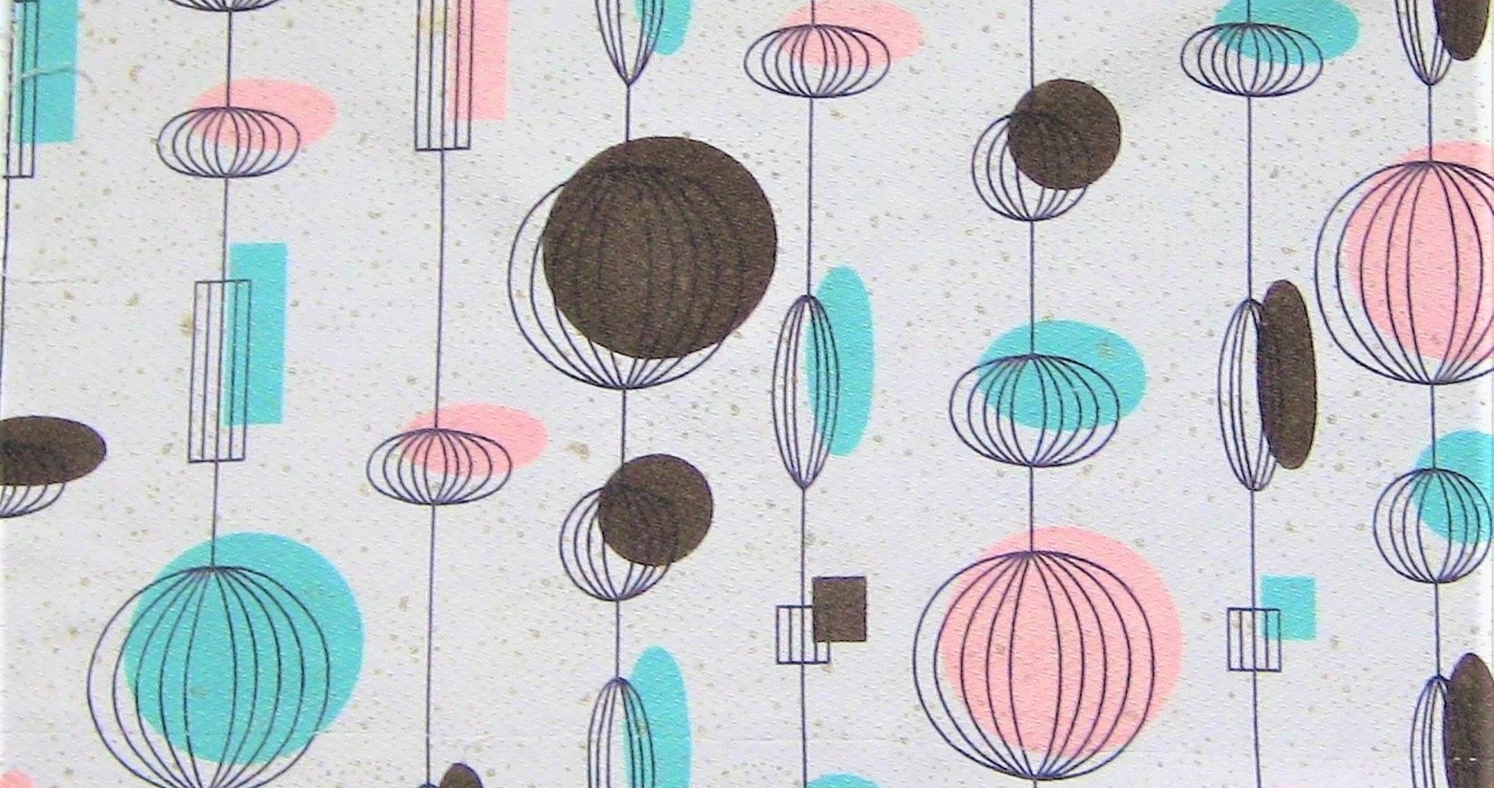 Mid Century Modern Vintage 50s Atomic Design Pink Mint - Etsy UK