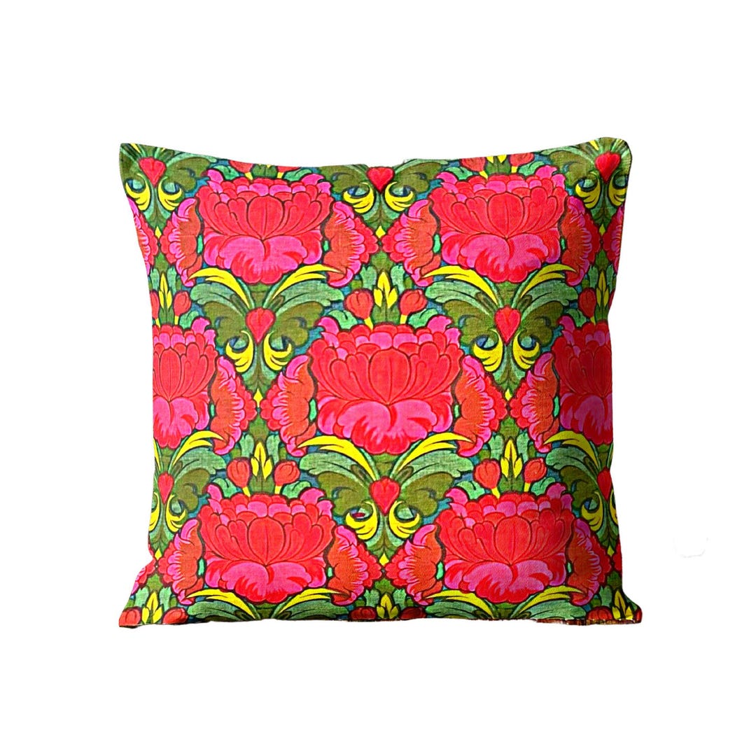 Heals, Mid 70s Vintage Floral Cotton Cushion Cover. - Etsy