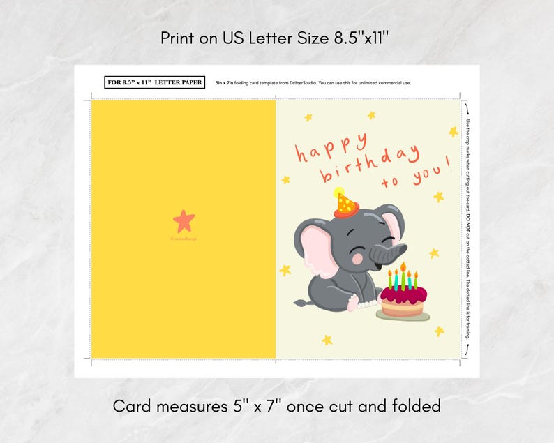 Printable Birthday Card | Digital Instant Download | Birthday Card ...