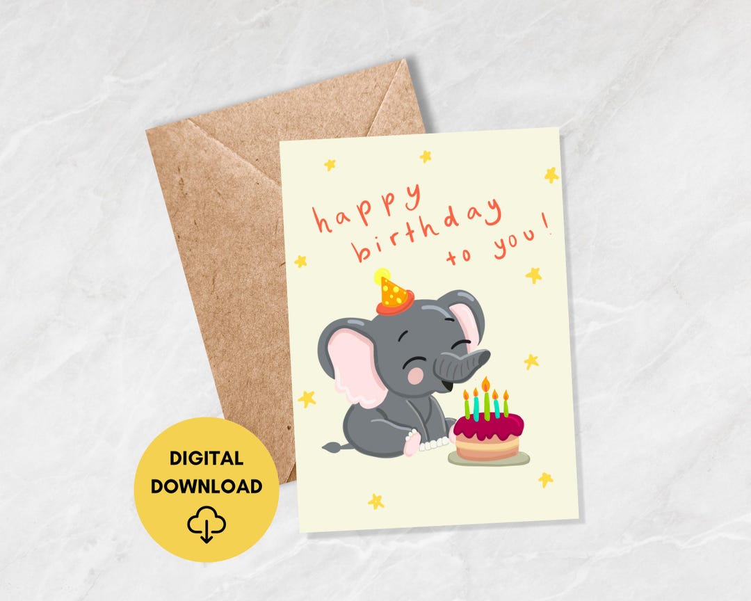 Printable Birthday Card | Digital Instant Download | Birthday Card ...