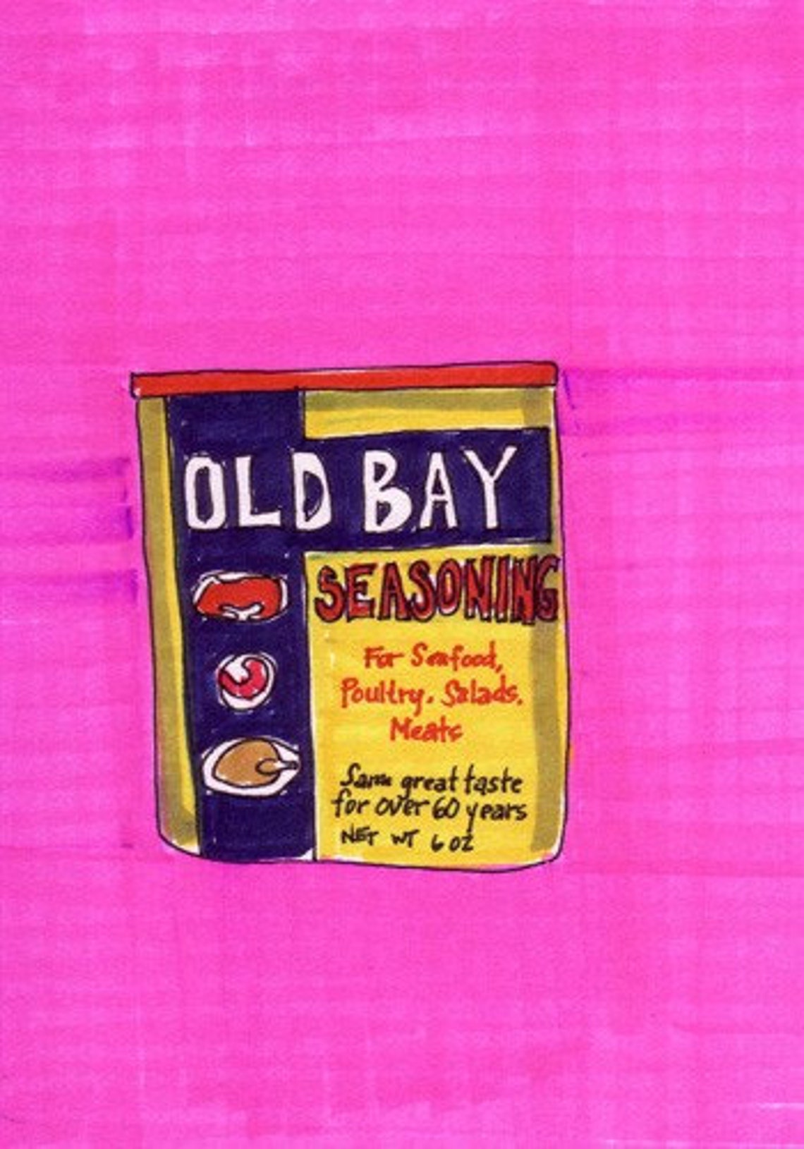 Old Bay -5x7 Inch Print From Original Illustration - Etsy
