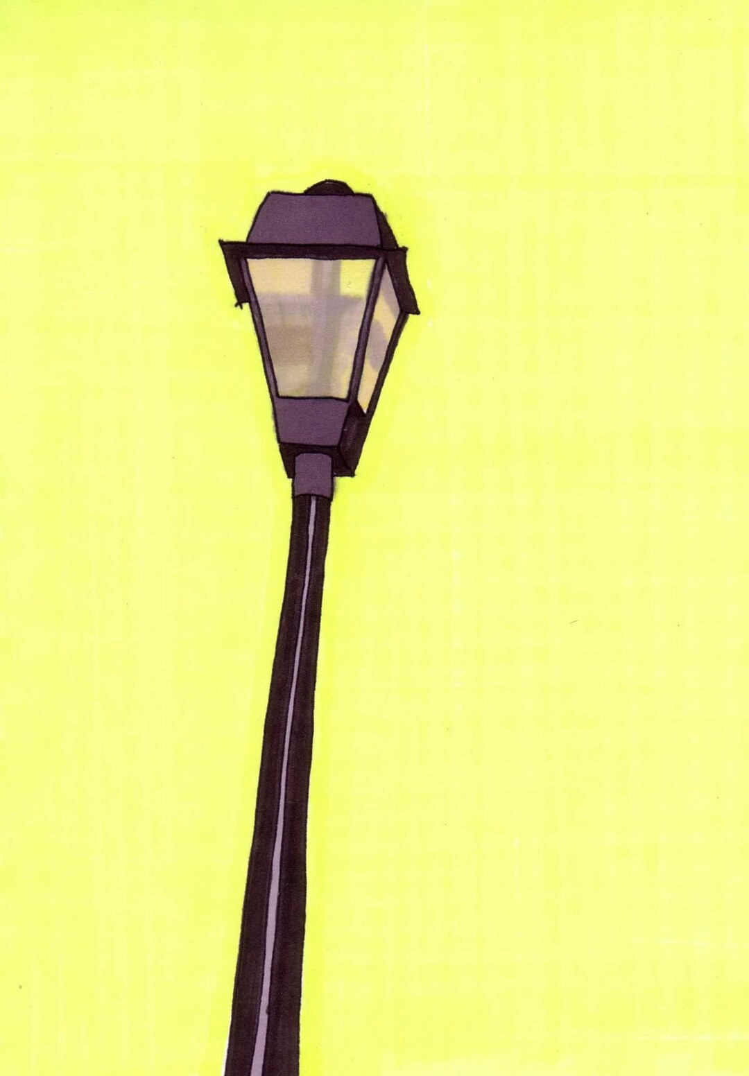 Street Light-5x7 Inch Print From Original Illustration - Etsy