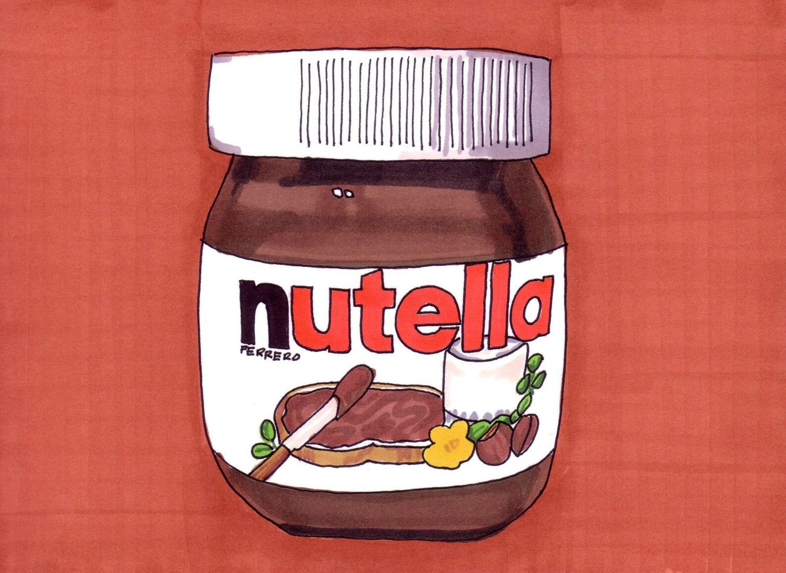 Nutella-5x7 Inch Print From Original Illustration - Etsy
