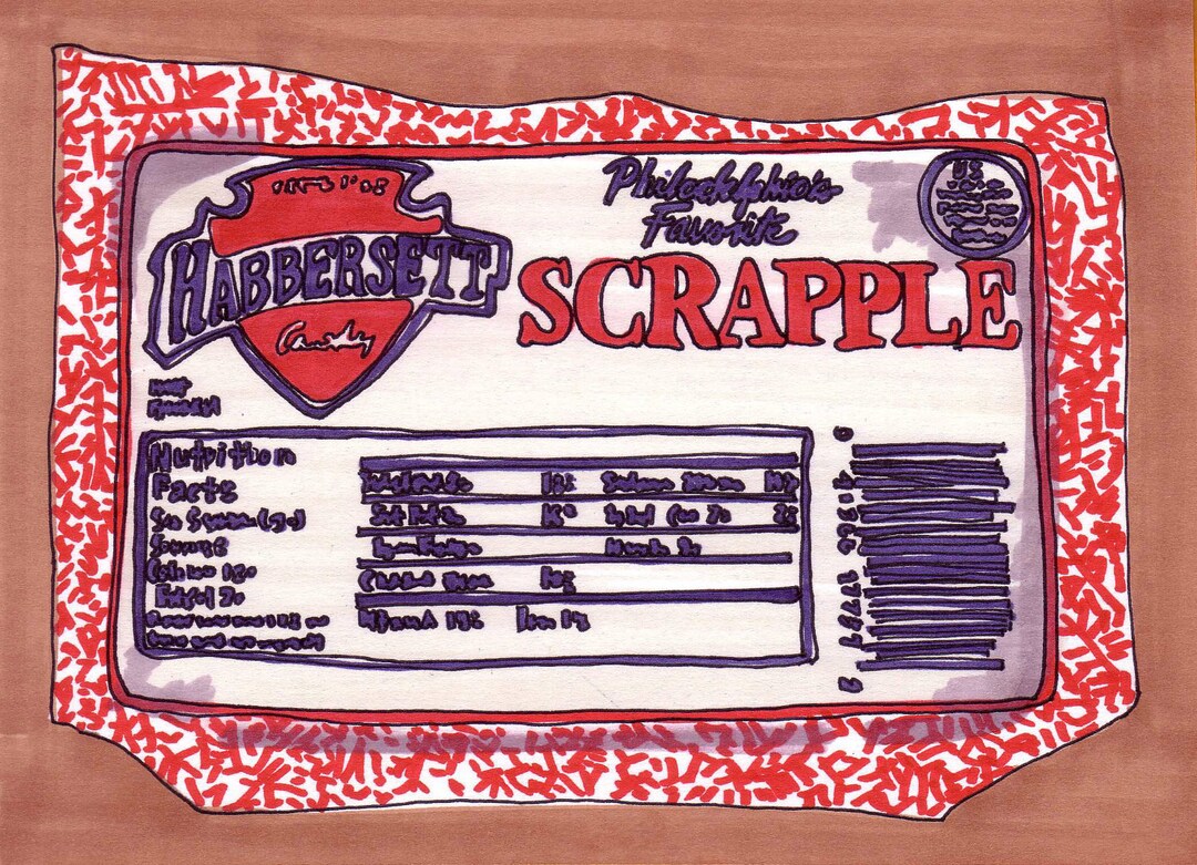 Scrapple-5x7 Inch Print From Original Illustration - Etsy
