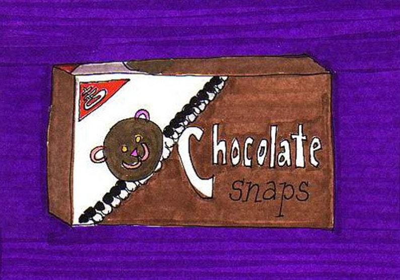 Chocolate Snaps-5x7 Inch Print From Original Illustration - Etsy