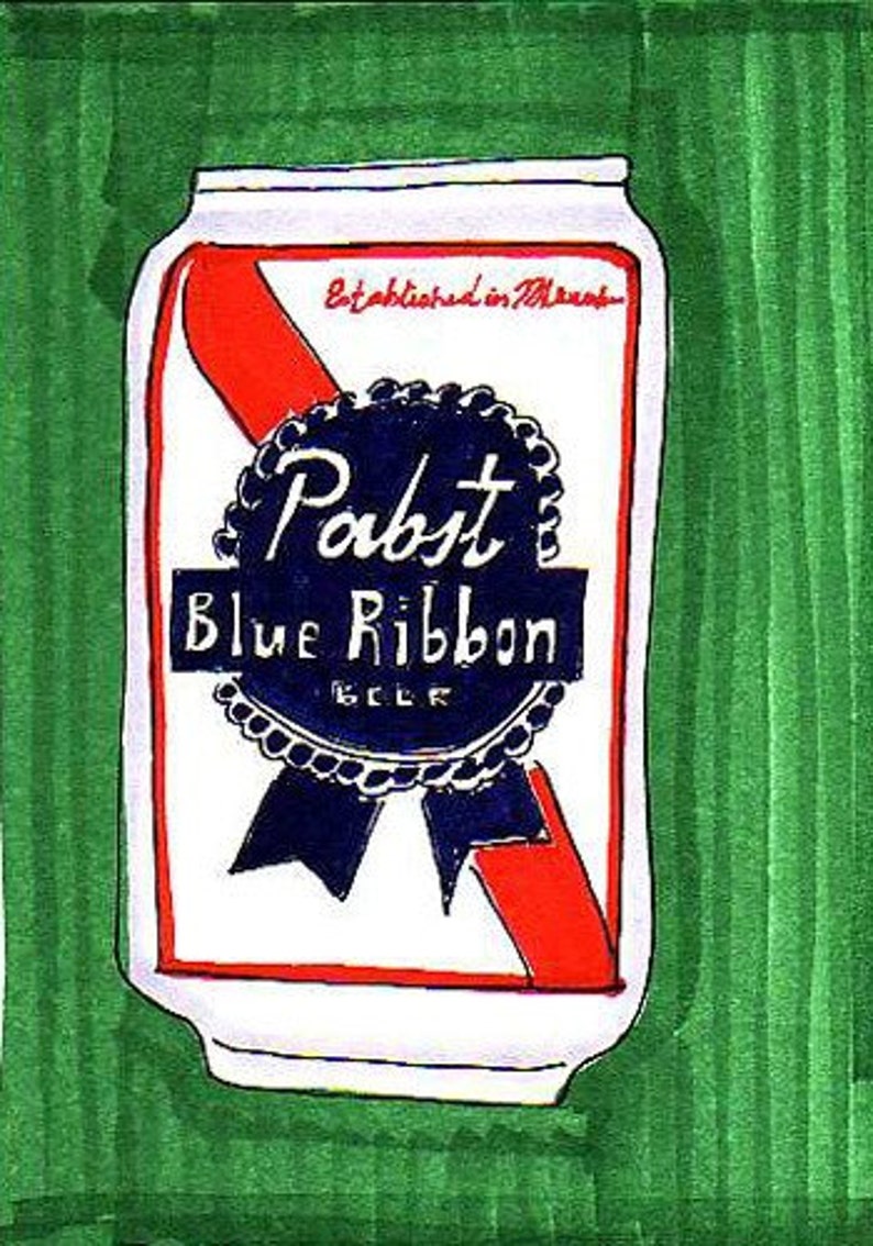 Pabst-5x7 Inch Print From Original Illustration - Etsy