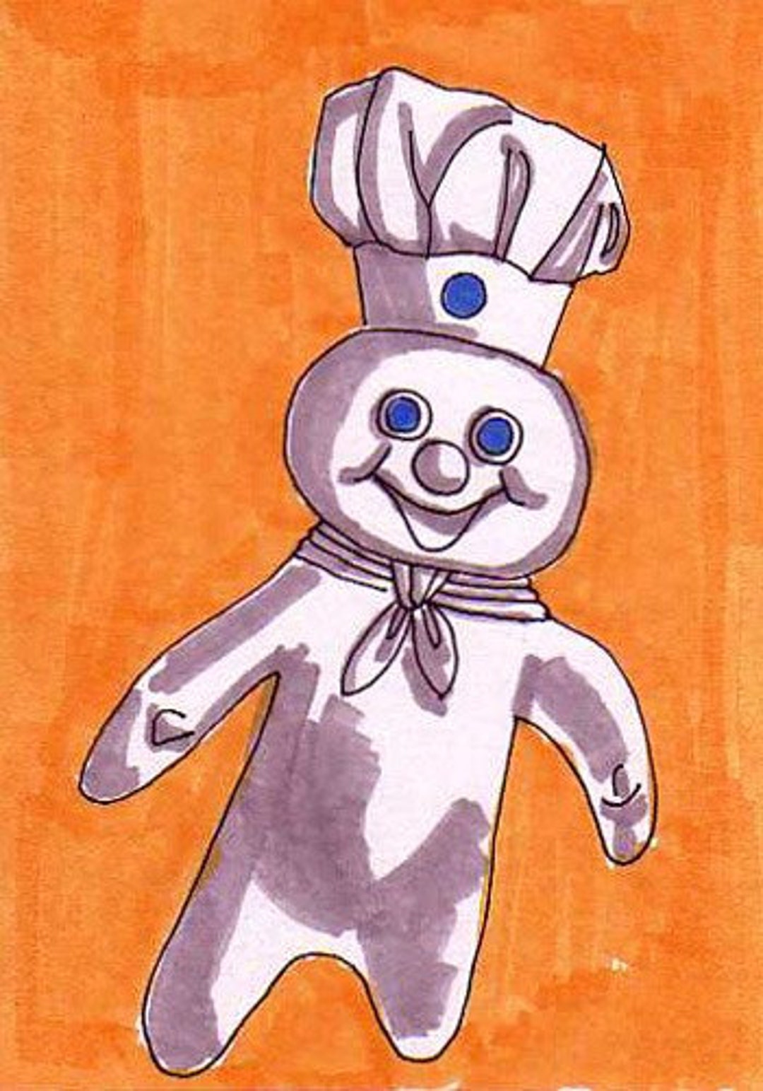Doughboy-original Framed 5x7 Inch Illustration - Etsy