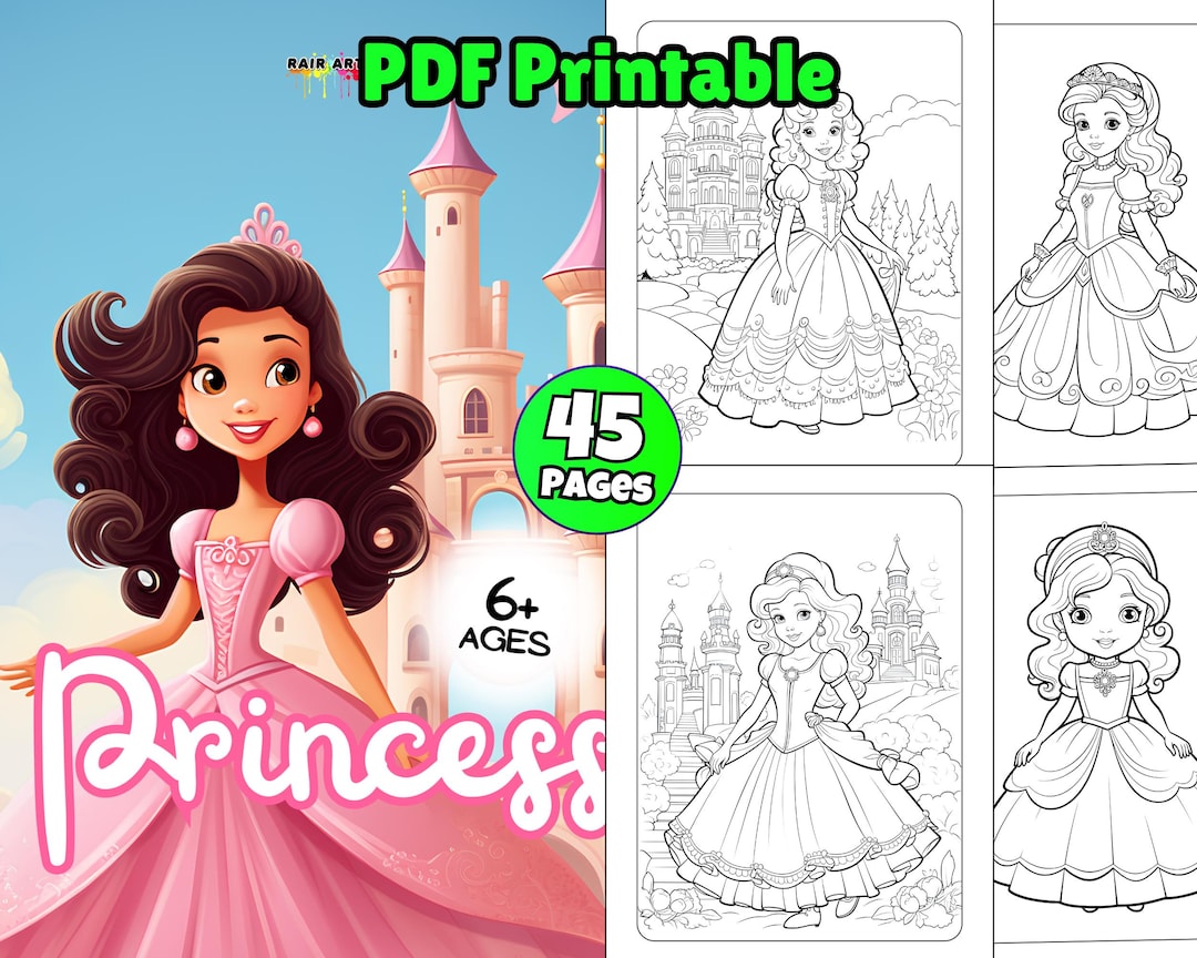 Princess Coloring Pages for Kids | 45 Printable Princess Coloring Pages ...