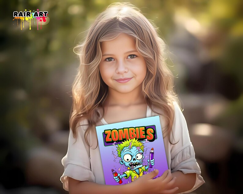 Chibi ZOMBIES Coloring Book – 41 Halloween Drawings for Kids ...