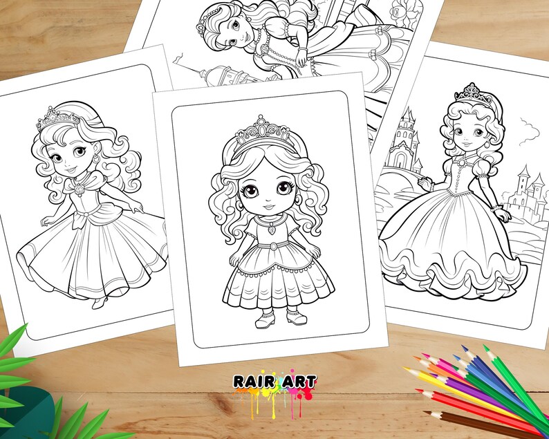 Princess Coloring Pages for Kids | 45 Printable Princess Coloring Pages ...