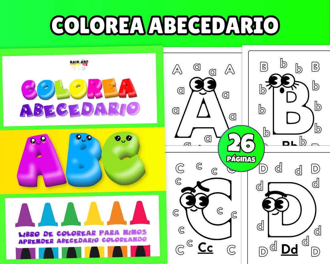 Spanish Alphabet Coloring Pages | Toddler Activities | Letter Book ...