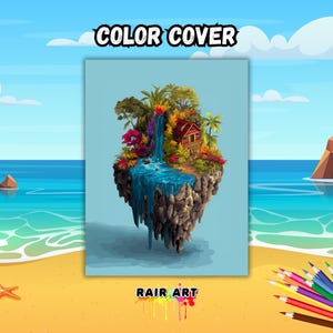 Floating Islands to Color With Fantastic Landscapes – 42 PDF Pages With ...