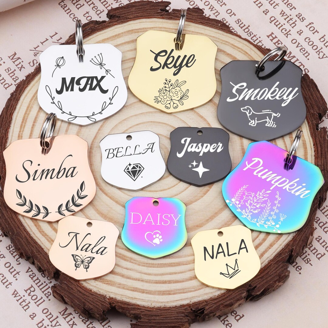 Cute Dog Tag Personalized for Dog, Custom Large Dog Tags, Dog Name Tags ...