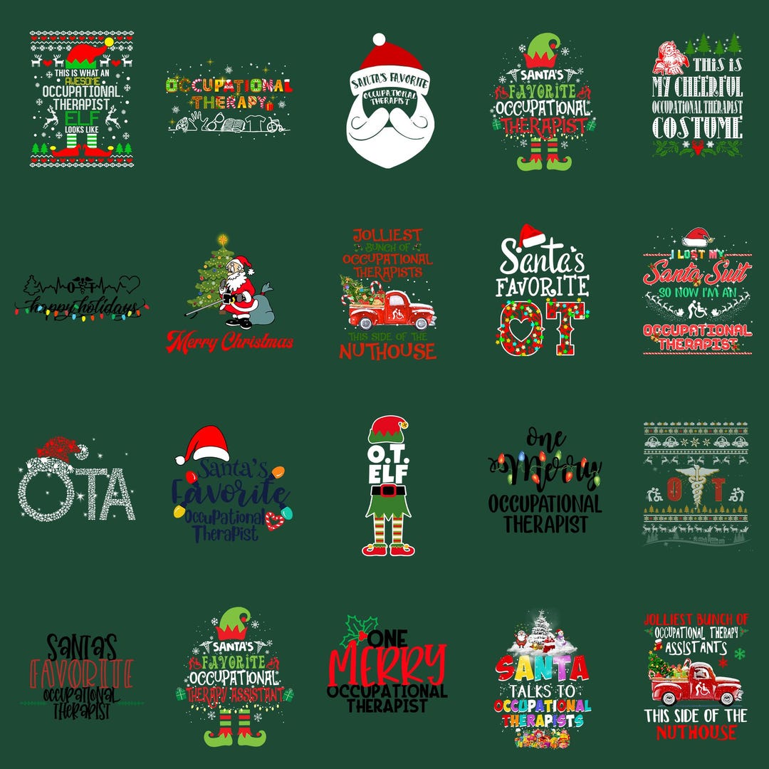 20 Christmas Occupational Therapy Png, Santa's Favorite OT Png, OTA ...