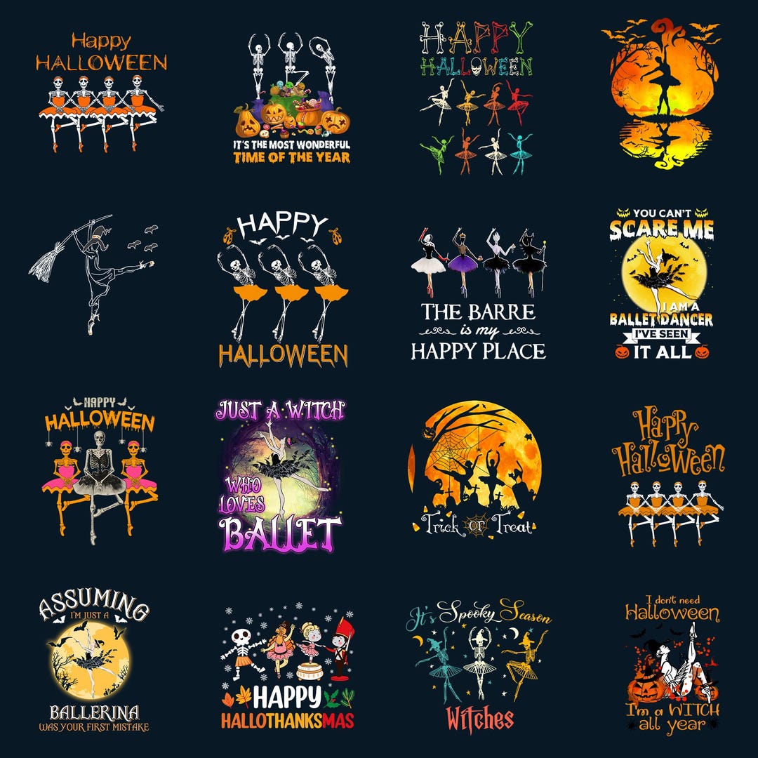 15+ Halloween Ballet Png, Ballet Halloween Bundle Png, Scary Ballet ...