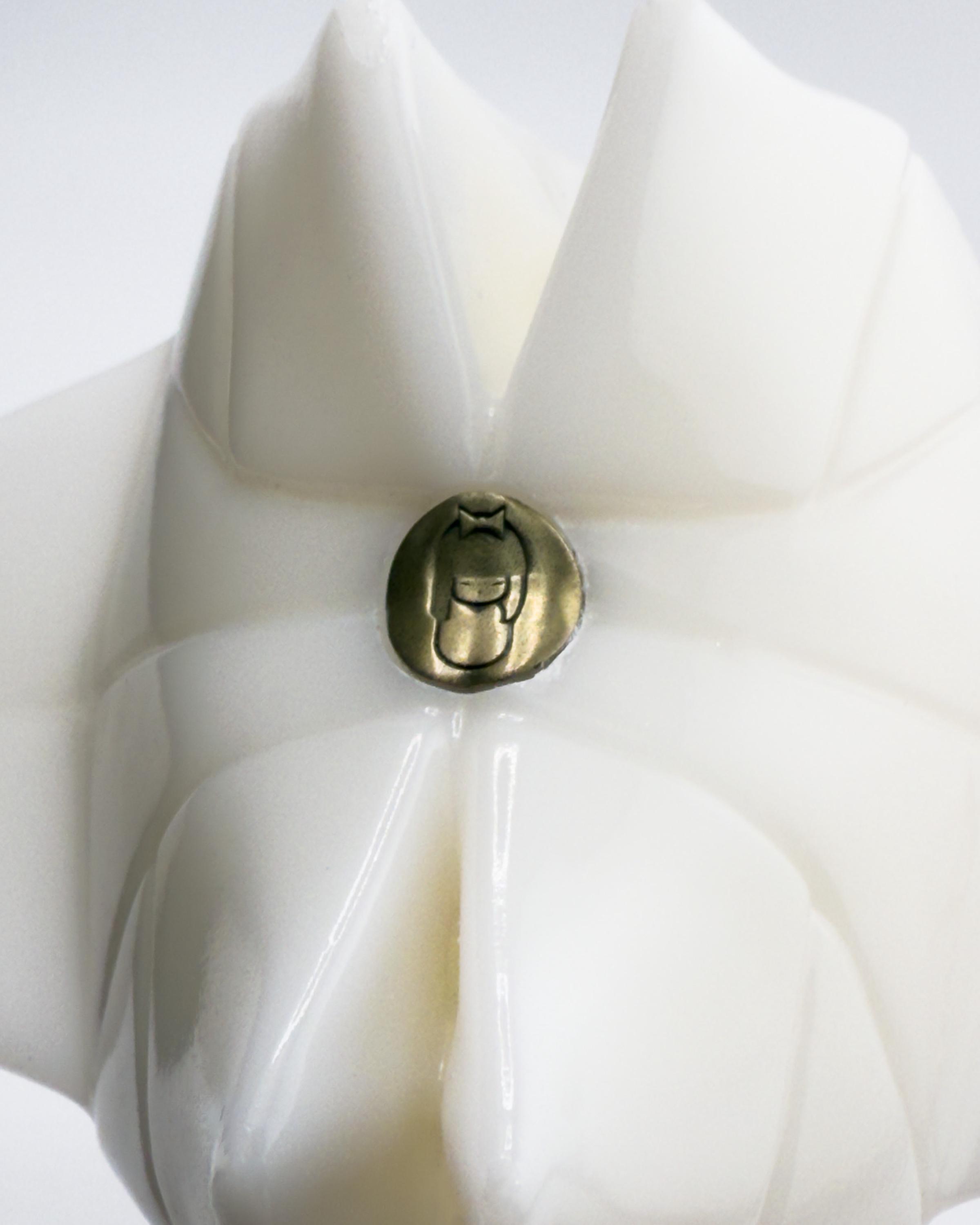 Kintsugi Origami Crane: Handmade Resin Ivory Sculpture - Etsy