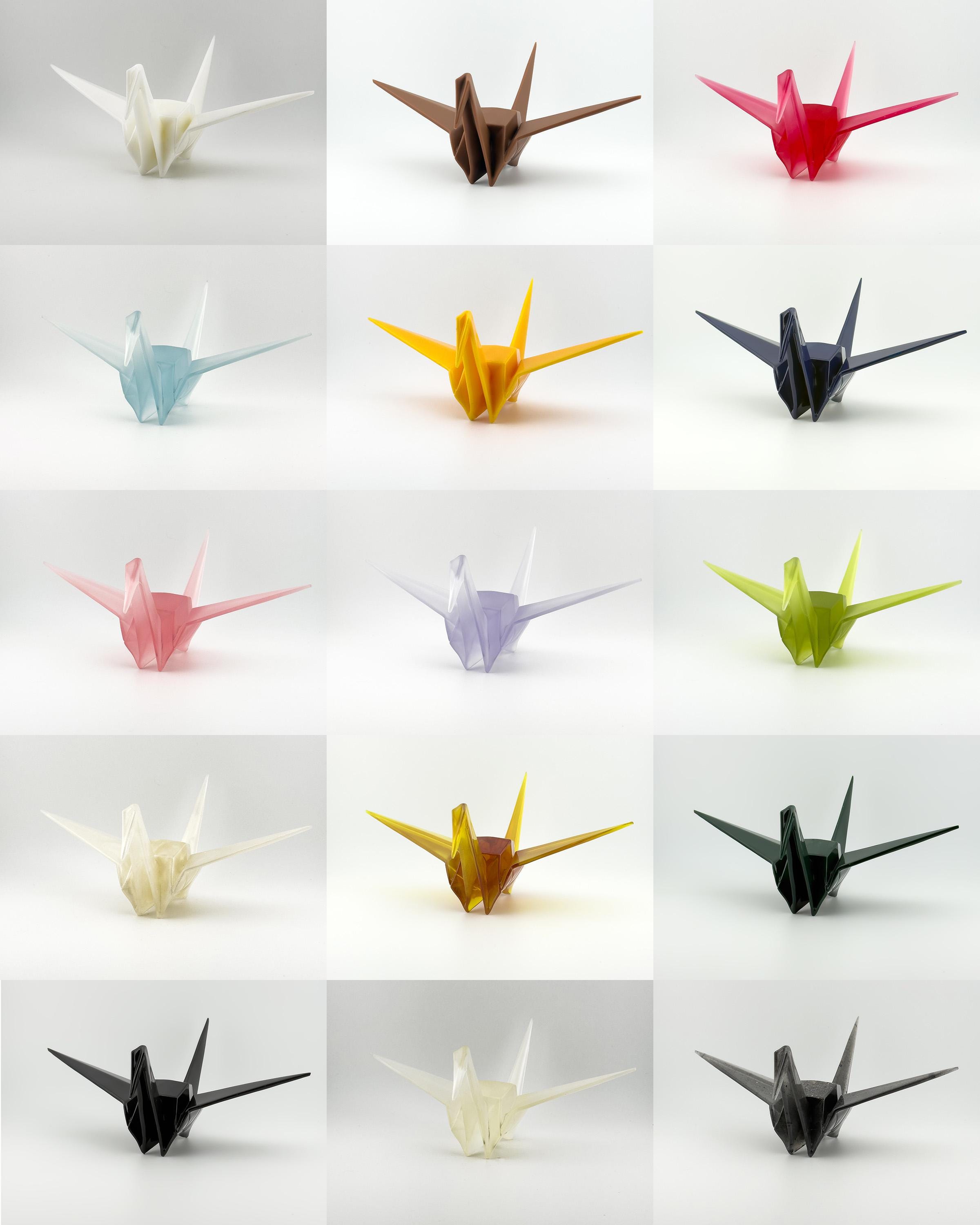 Kintsugi Origami Crane: Handmade Resin Ivory Sculpture - Etsy