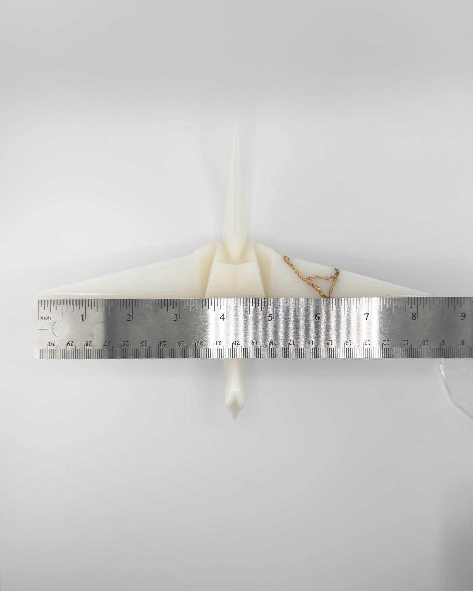 Kintsugi Origami Crane: Handmade Resin Ivory Sculpture - Etsy