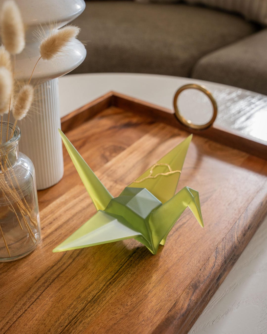 Kintsugi Origami Crane: Handmade Resin Healing Gift - Etsy