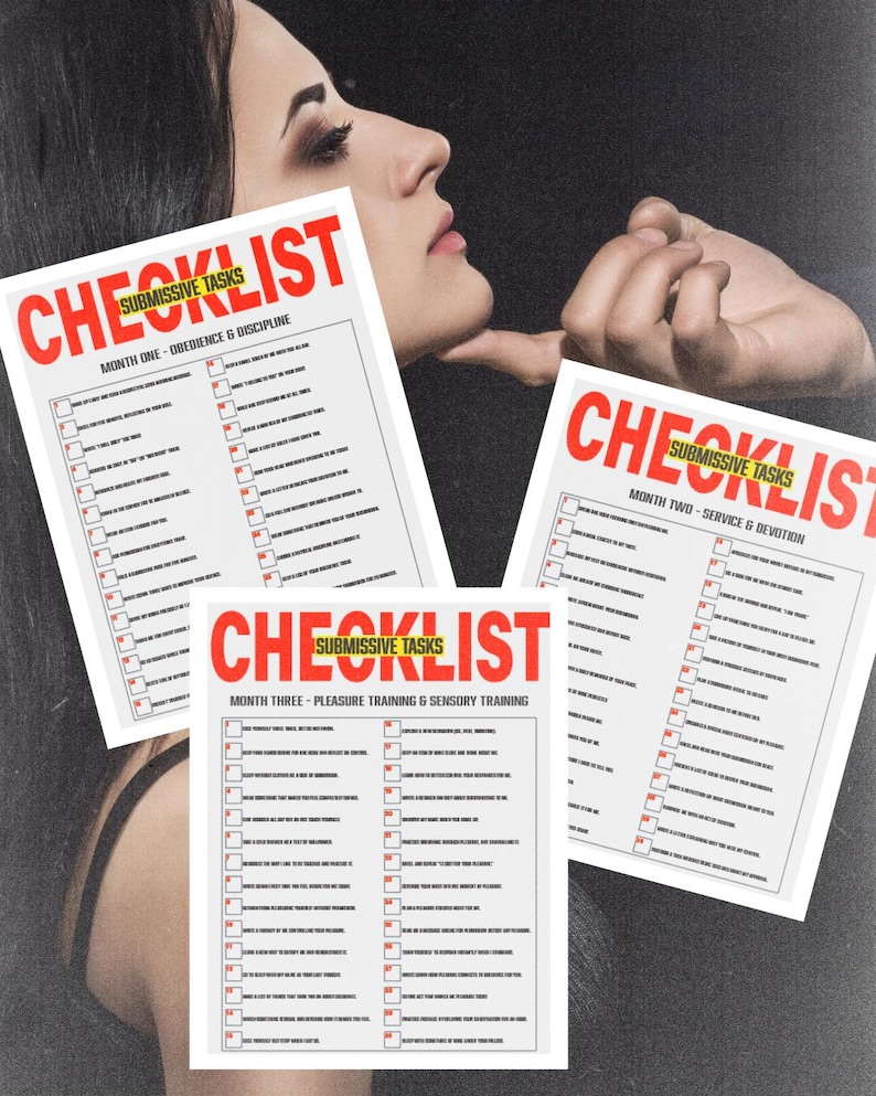 Submissive Tasks Checklist • 90-day Training Guide • Obedience, Service & Pleasure - Etsy