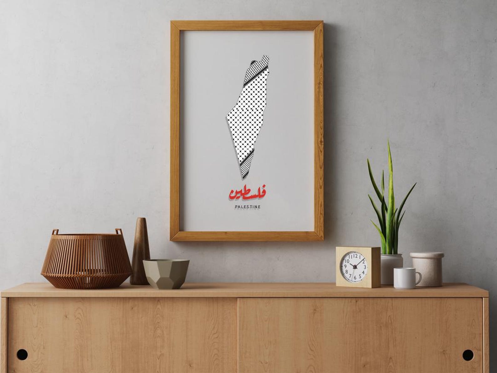 Palestine Map Digital Print | Keffiyeh Pattern Art | Arabic Calligraphy ...