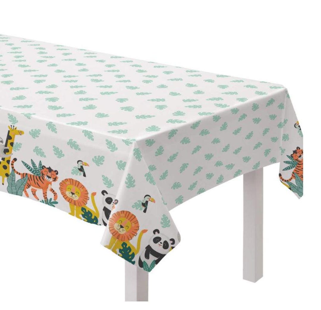 Jungle Animal Tablecloth - Etsy