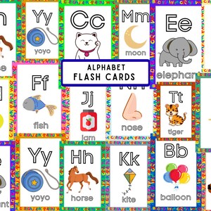 Alphabet Flash Cards: Montessori ABC Learning Game (PDF Download 2.3x3 ...