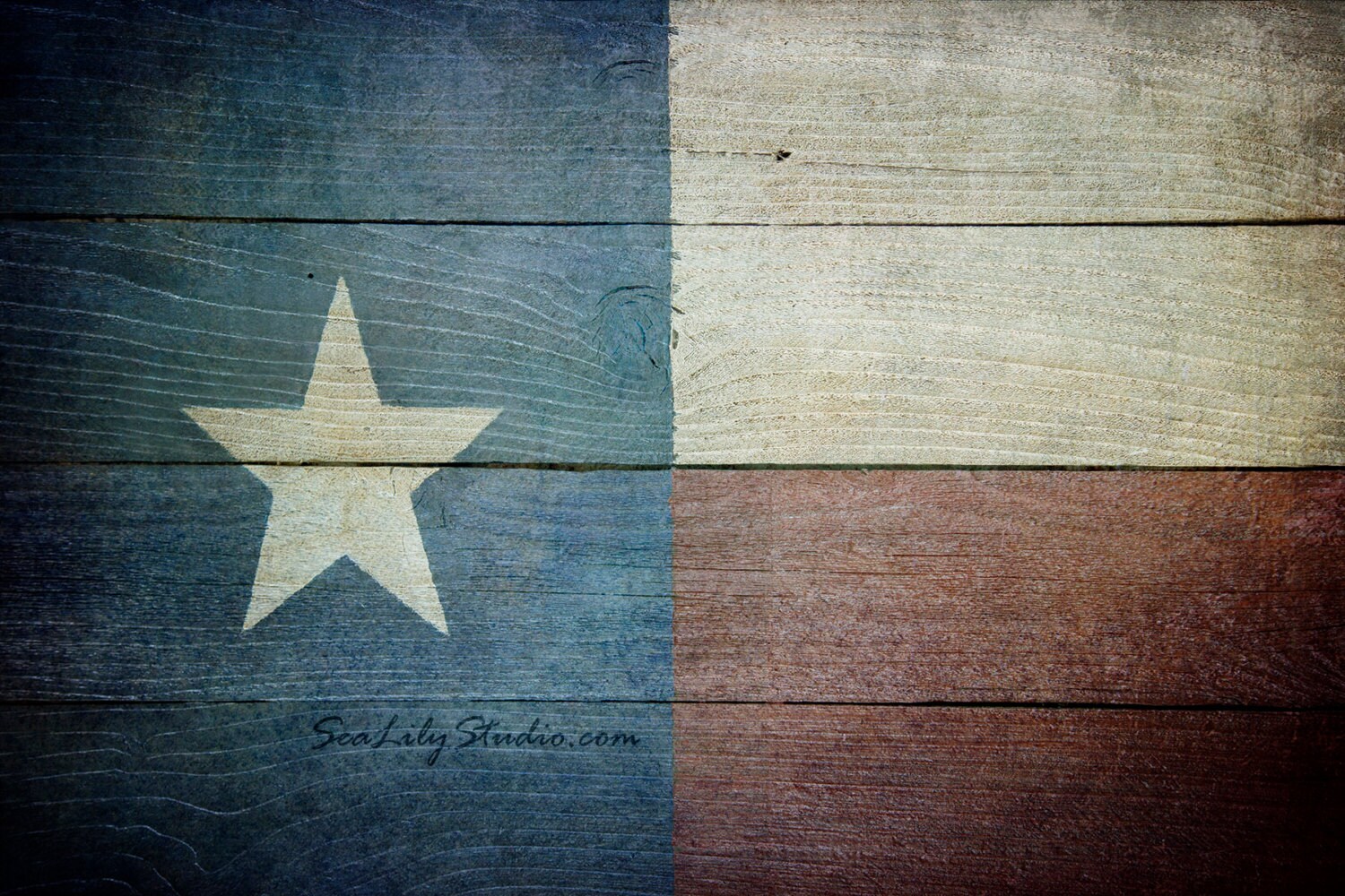 Lone Star : Texas Flag Photo Distressed Wood Photography Patriotic Red ...