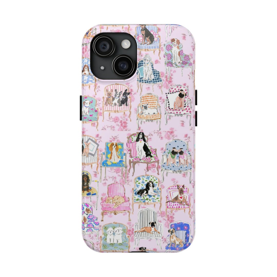 IPhone Cute Dogs in Cute Chairs Phone Case - Etsy