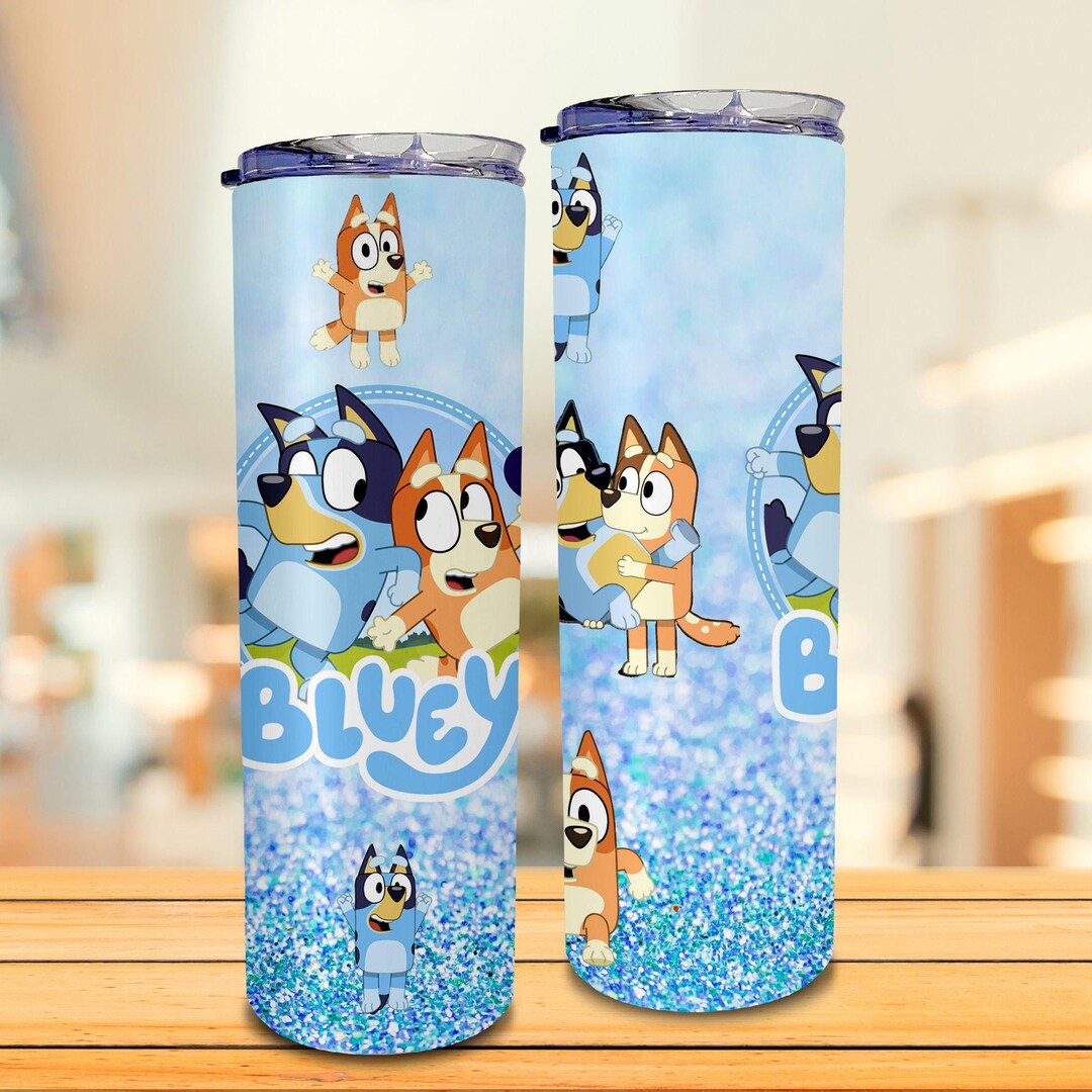 Bluey Bingo Skinny Tumbler, Bluey and Bingo, Skinny Tumbler Cup, 20oz ...