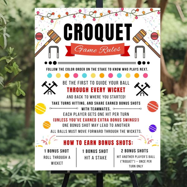 Croquet Game - Etsy