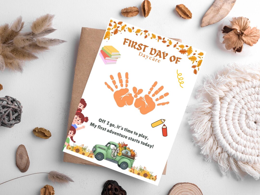 Personalized First Day Daycare Sign, Editable School Sign, First Day of ...